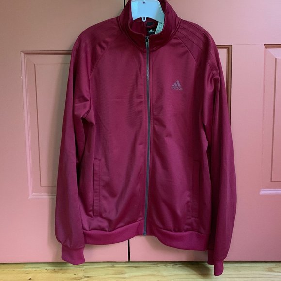 adidas | Sweaters | Adidas Track Jacket Maroon | Poshmark